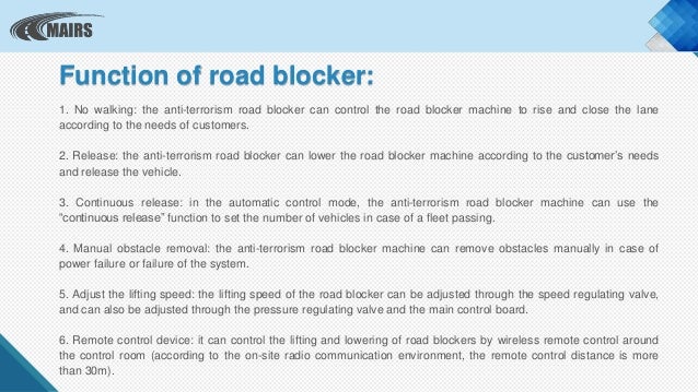 What is road blocker - Mairsturnstile.com