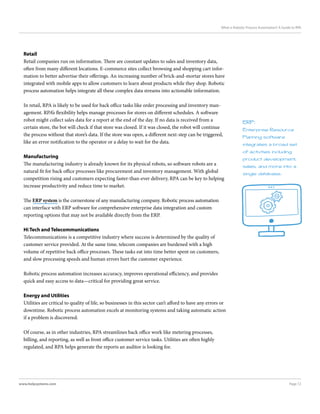 What is robotic process automation - a guide to RPA | PDF