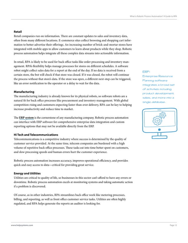 What is robotic process automation - a guide to RPA | PDF