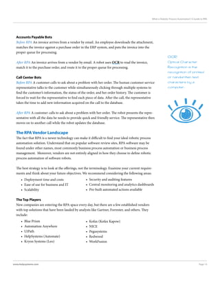 What is robotic process automation - a guide to RPA | PDF