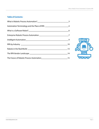 What is robotic process automation - a guide to RPA | PDF