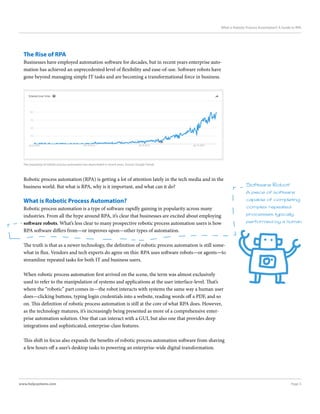 What is robotic process automation - a guide to RPA | PDF