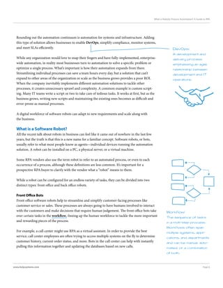 What is robotic process automation - a guide to RPA | PDF