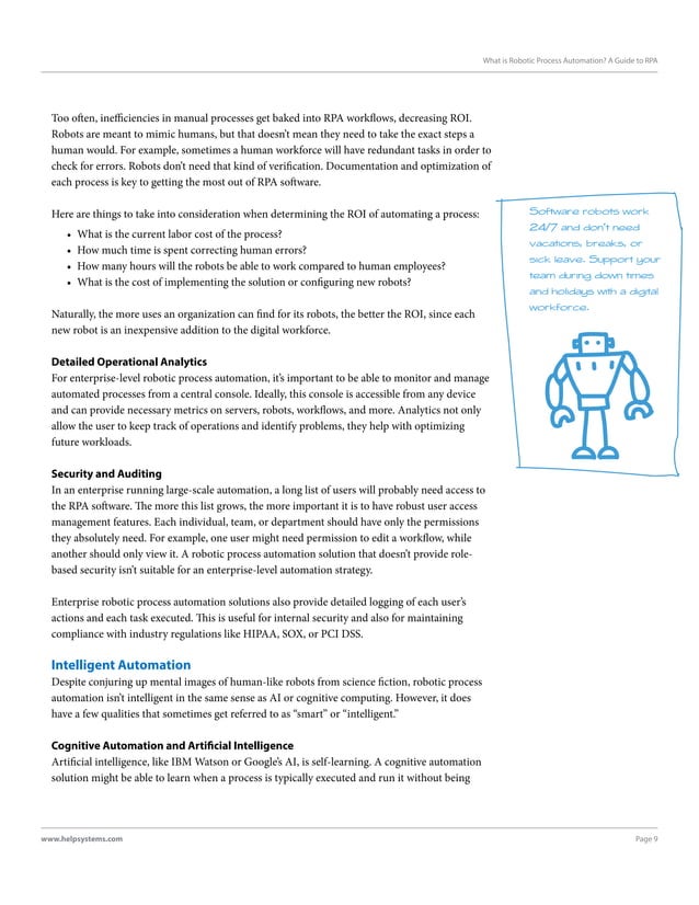 What is robotic process automation - a guide to RPA | PDF