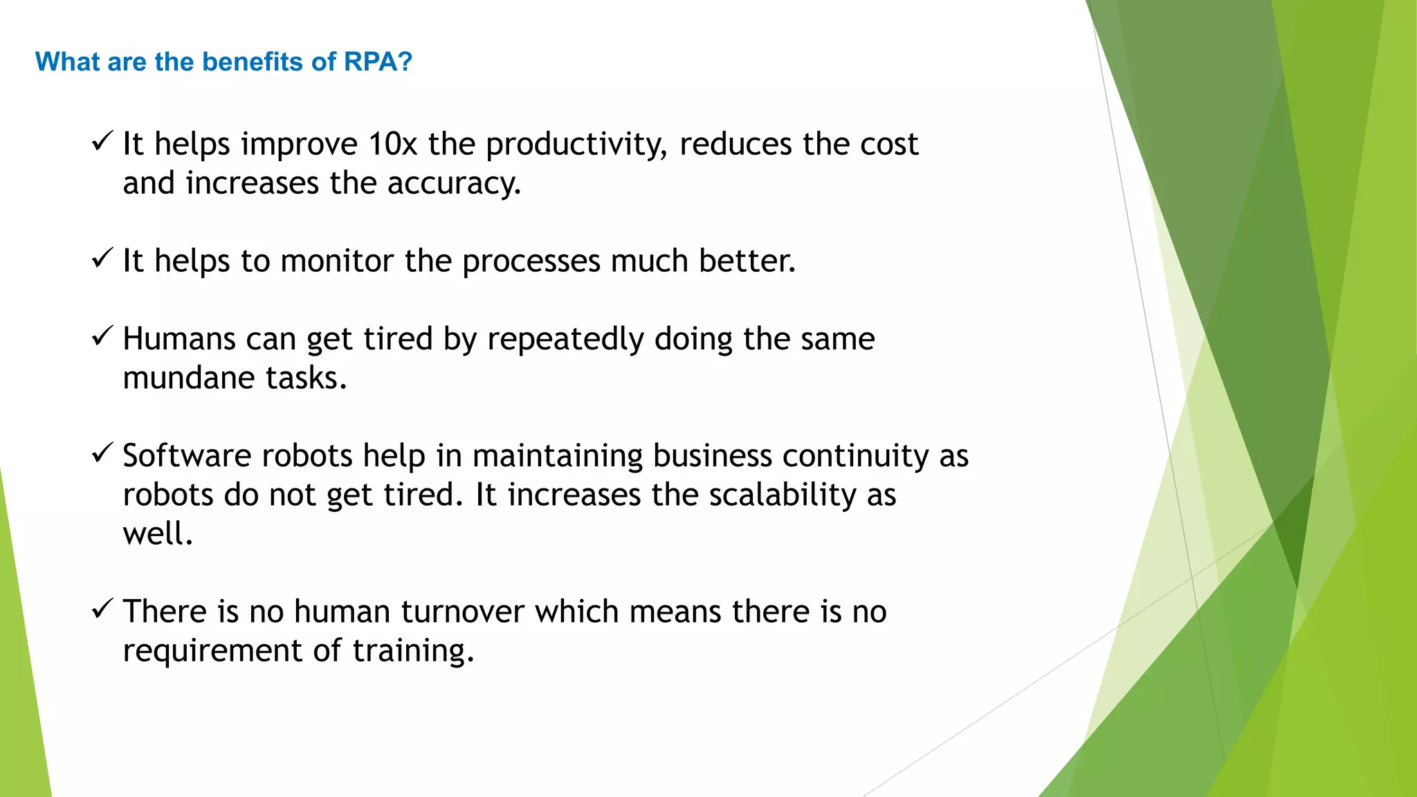 Introduction to Robotic Process Automation (rpa) and RPA Case Study | PPTX