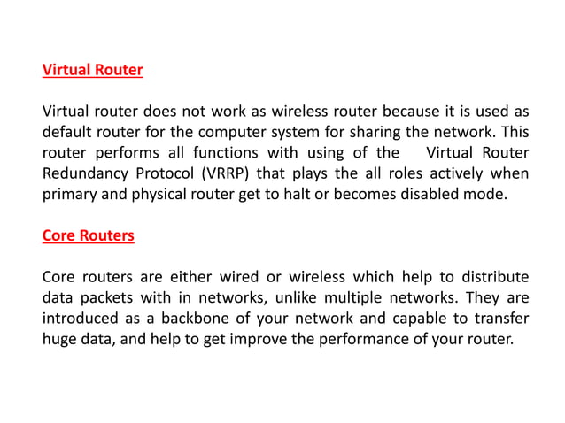 What is Router: Functions, Uses | Types of Routers with Examples | PPTX