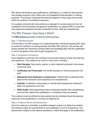 What is RPL? A Detailed Guide to Recognition of Prior Learning .pdf