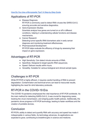 What is RT-PCR? A Beginner’s Guide to This Essential Molecular ...