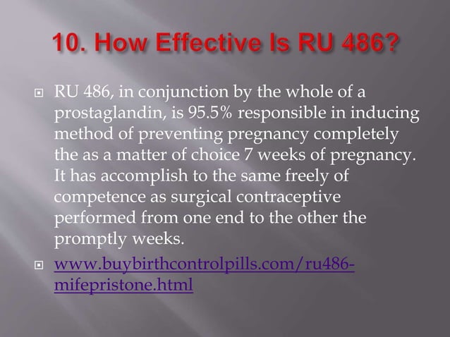 What is ru 486 birth control pills | PPT