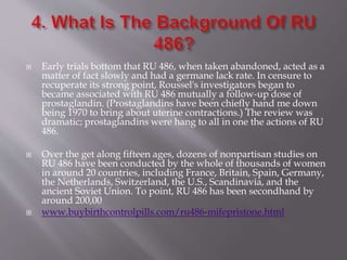 What is ru 486 birth control pills | PPT