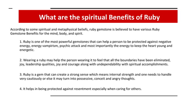 What is Ruby Gemstone & What are the Benefits,Types and their uses.pptx ...