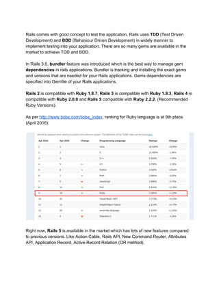 What is Ruby on Rails | PDF