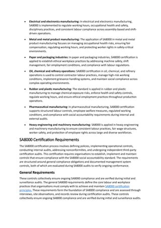What Is SA8000 Certification? Importance, Benefits & Compliance | PDF