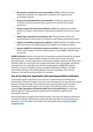 What Is SA8000 Certification? Importance, Benefits & Compliance | PDF
