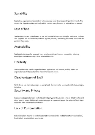 What Is SaaS An Overview of Software as a Service | PDF