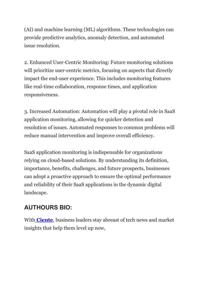 What Is Saas Application Monitoringpdf Cloud Computing Internet