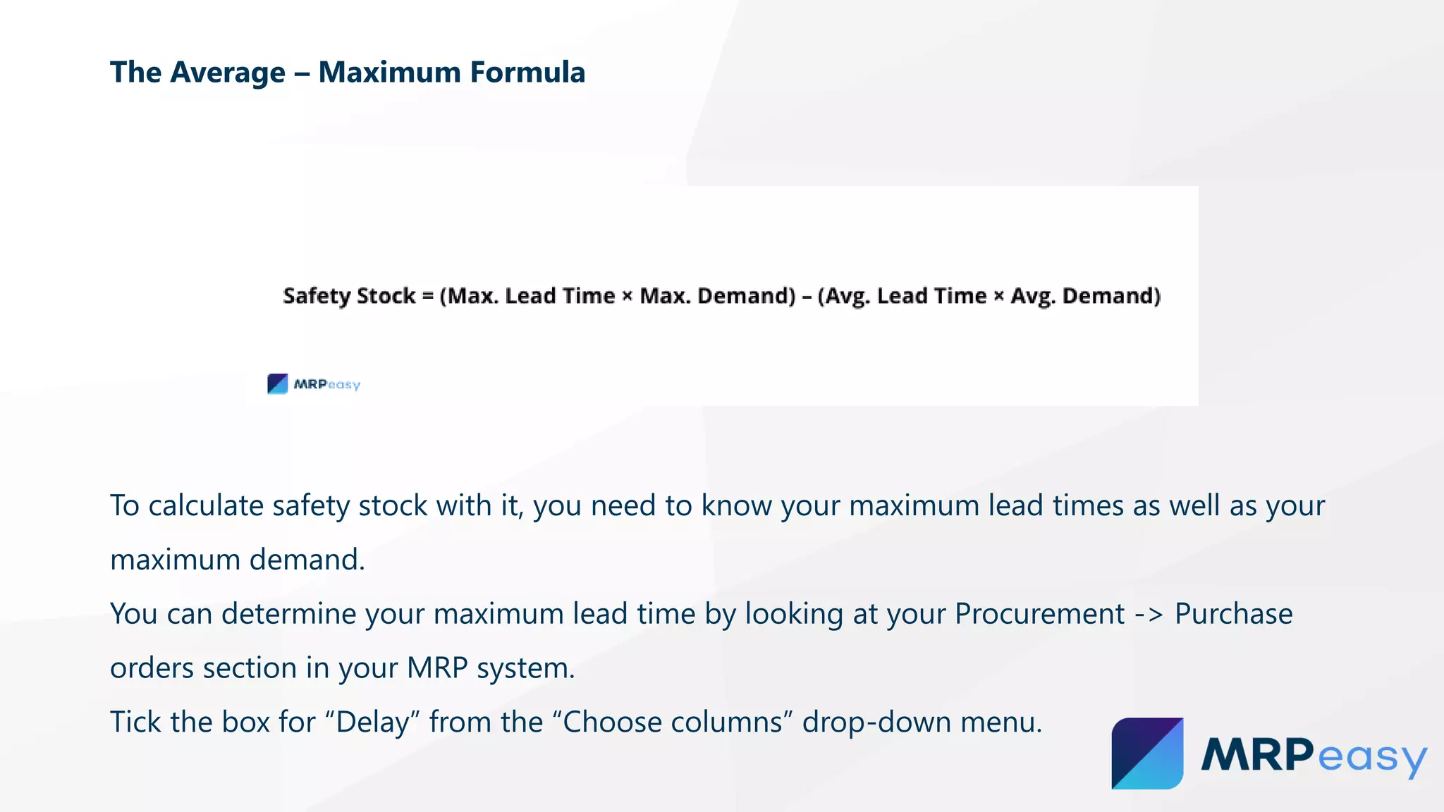 What is safety stock and how to calculate it? | PDF