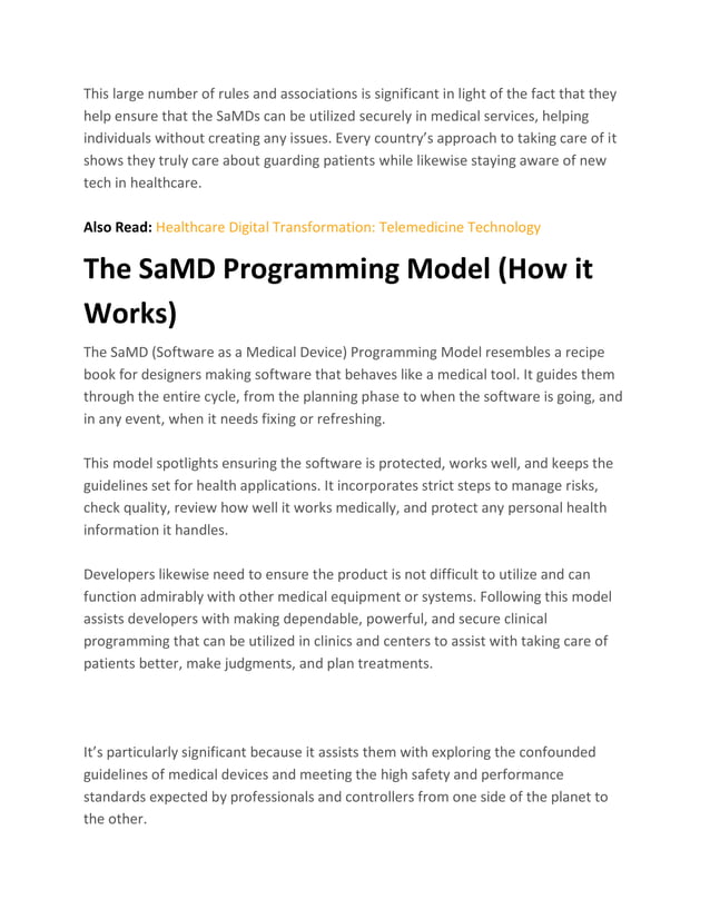 What is SaMD Model, Benefits, and Development Process.pdf
