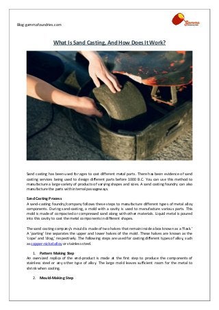 What Is Sand Casting, And How Does It Work? | PDF