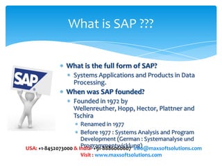What is sap an introduction - maxsoftsolutions.com