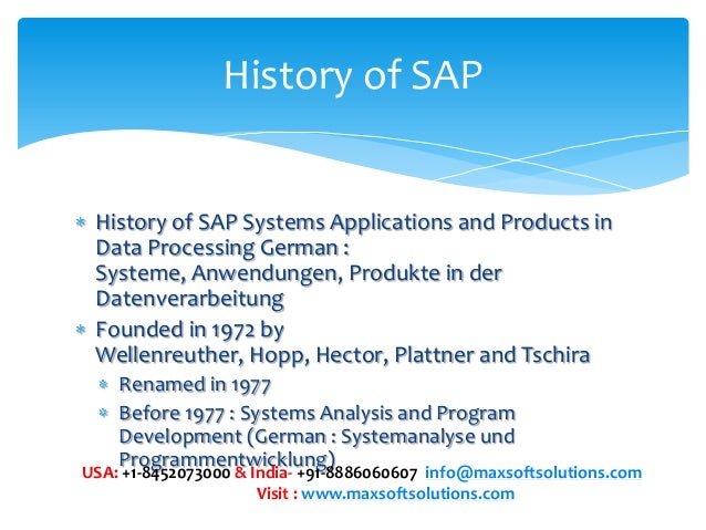 What is sap an introduction - maxsoftsolutions.com