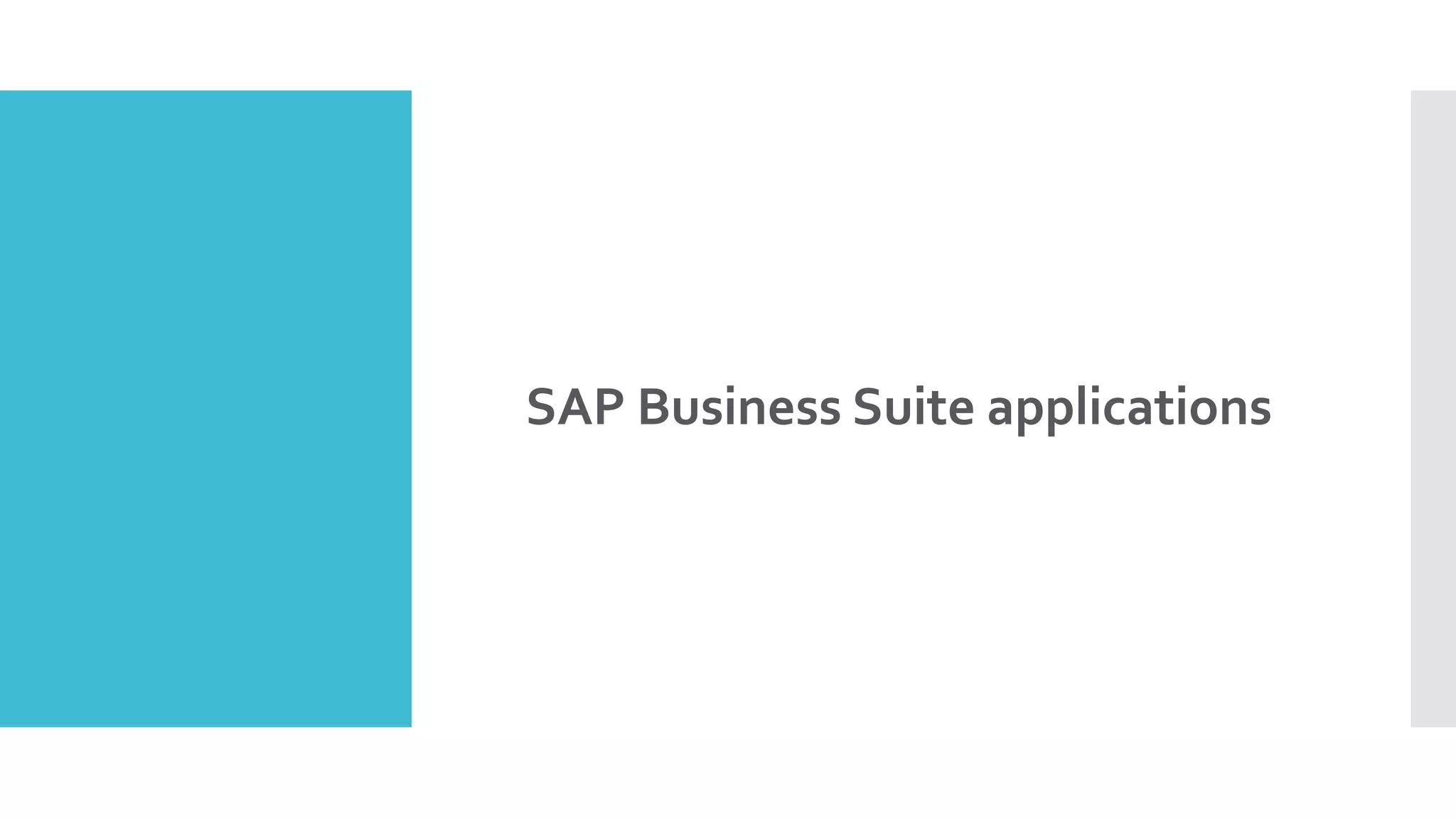 What is SAP Business Suite? | PDF