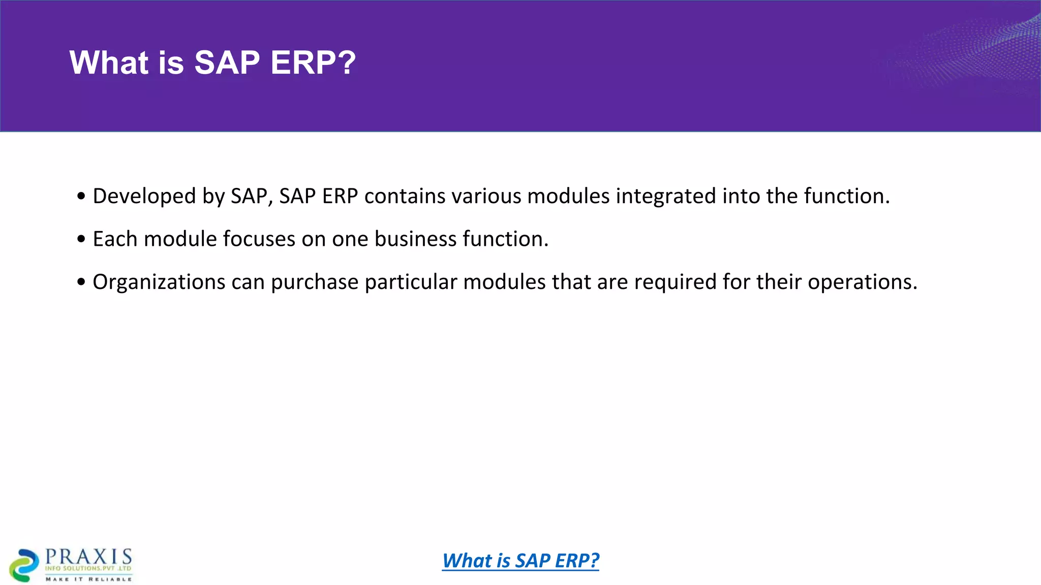 What is SAP ERP? | PPTX