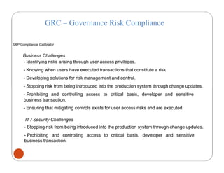 Sap GRC Basic Information | GRC 12 online training | PDF