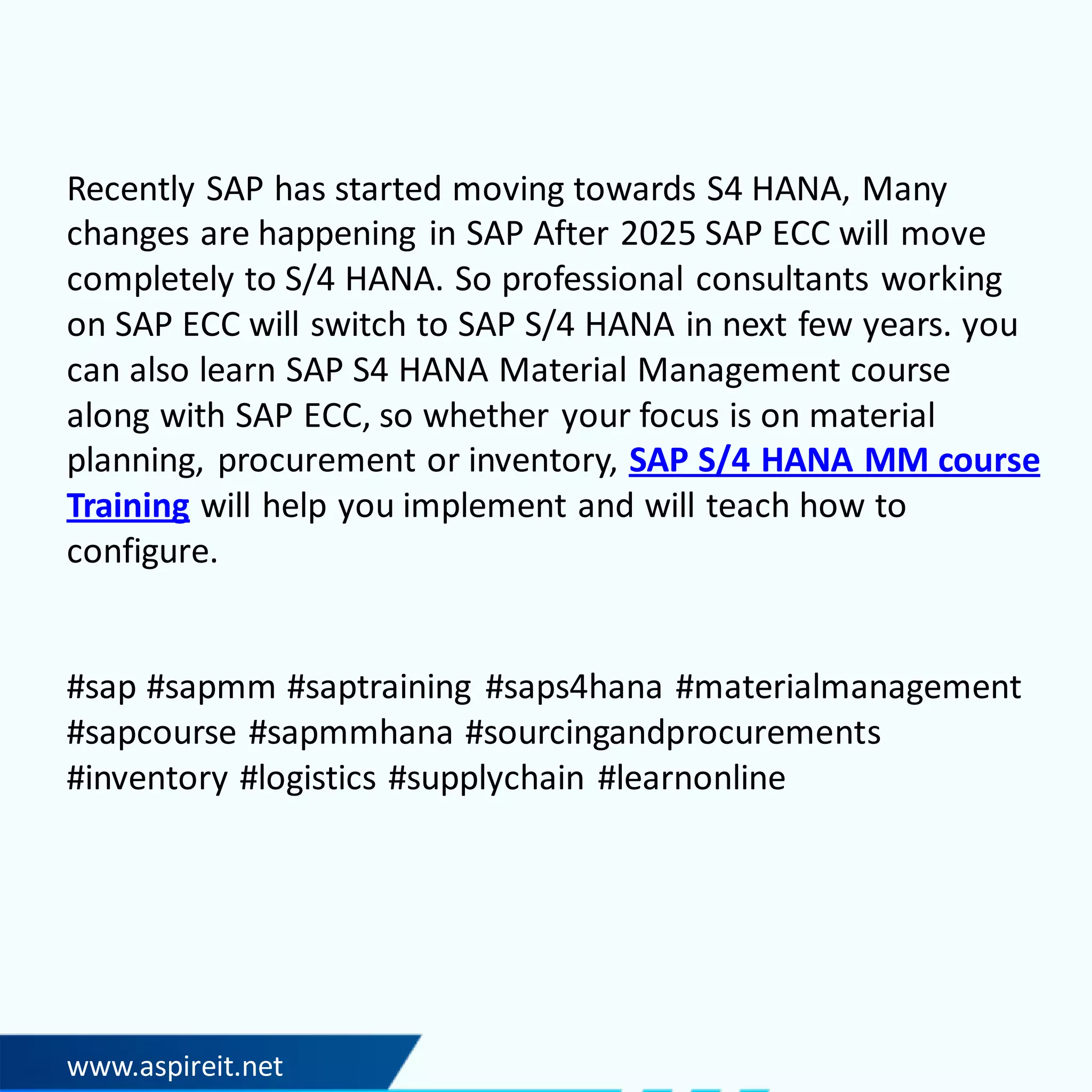 SAP MM Course in Bangalore with Placement – Aspire techsoft | PDF