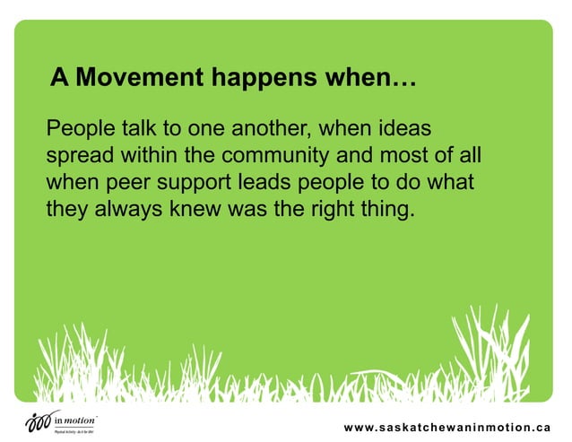 What is Saskatchewan in motion | PPT