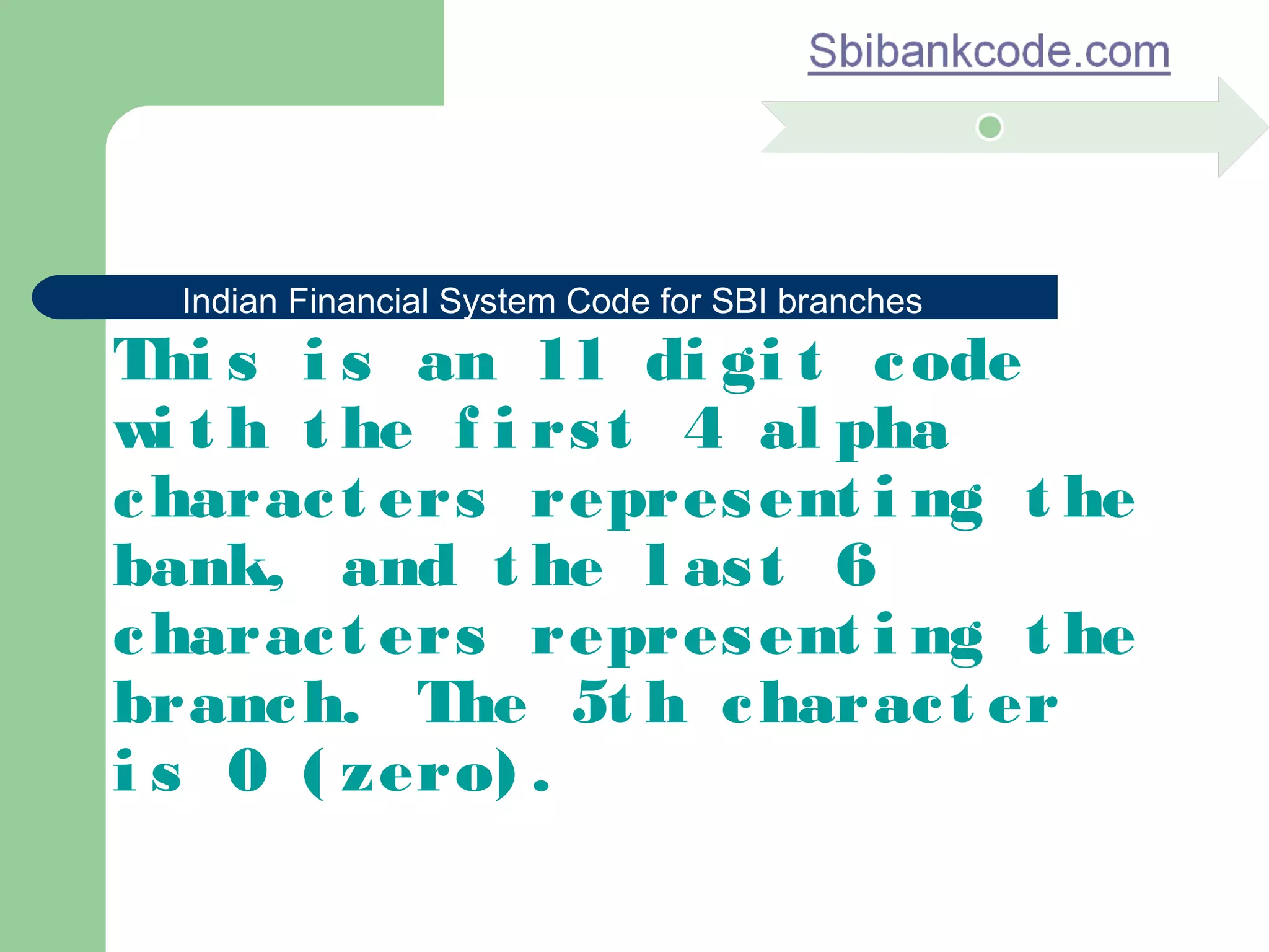 What is sbi ifsc code | PPT