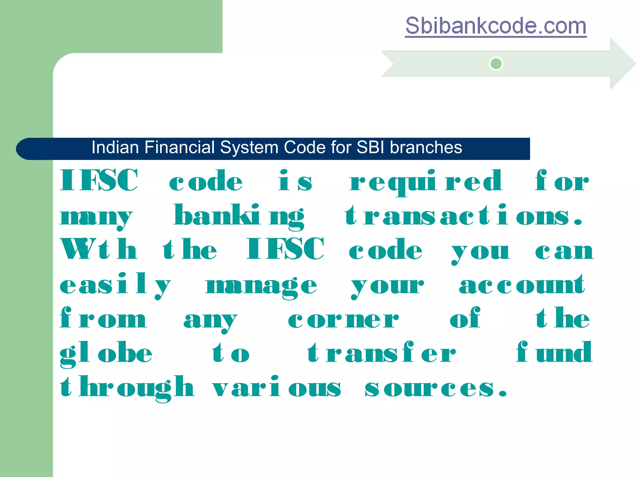 What is sbi ifsc code | PPT