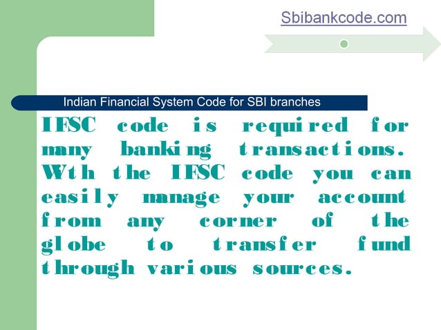 What is sbi ifsc code | PPT