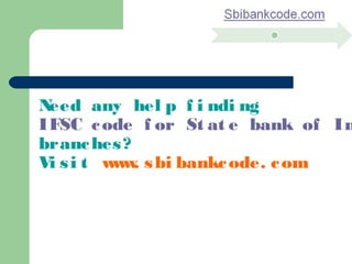 What is sbi ifsc code | PPT | Consumer Banking | Personal Finance