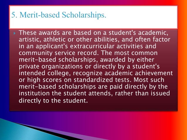 Scholarship it's definition and it's types | PPTX | Student Financial ...