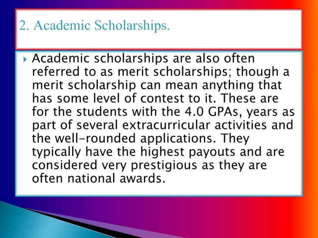 Scholarship it's definition and it's types | PPTX | Student Financial ...