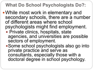 What is school psychology | PPT