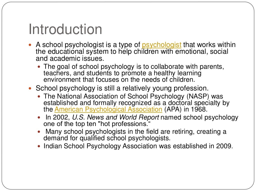 What is school psychology