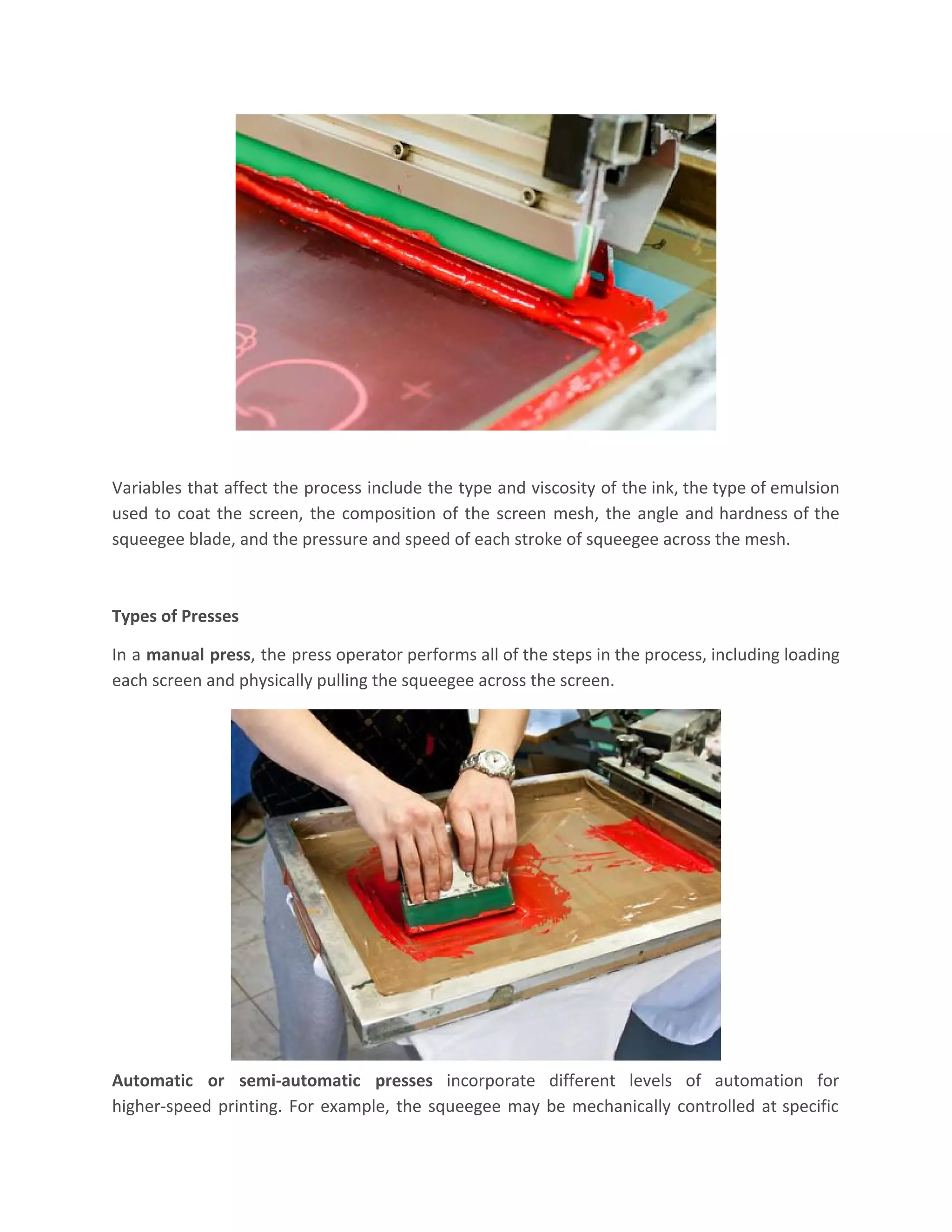 What is screen printing | PDF