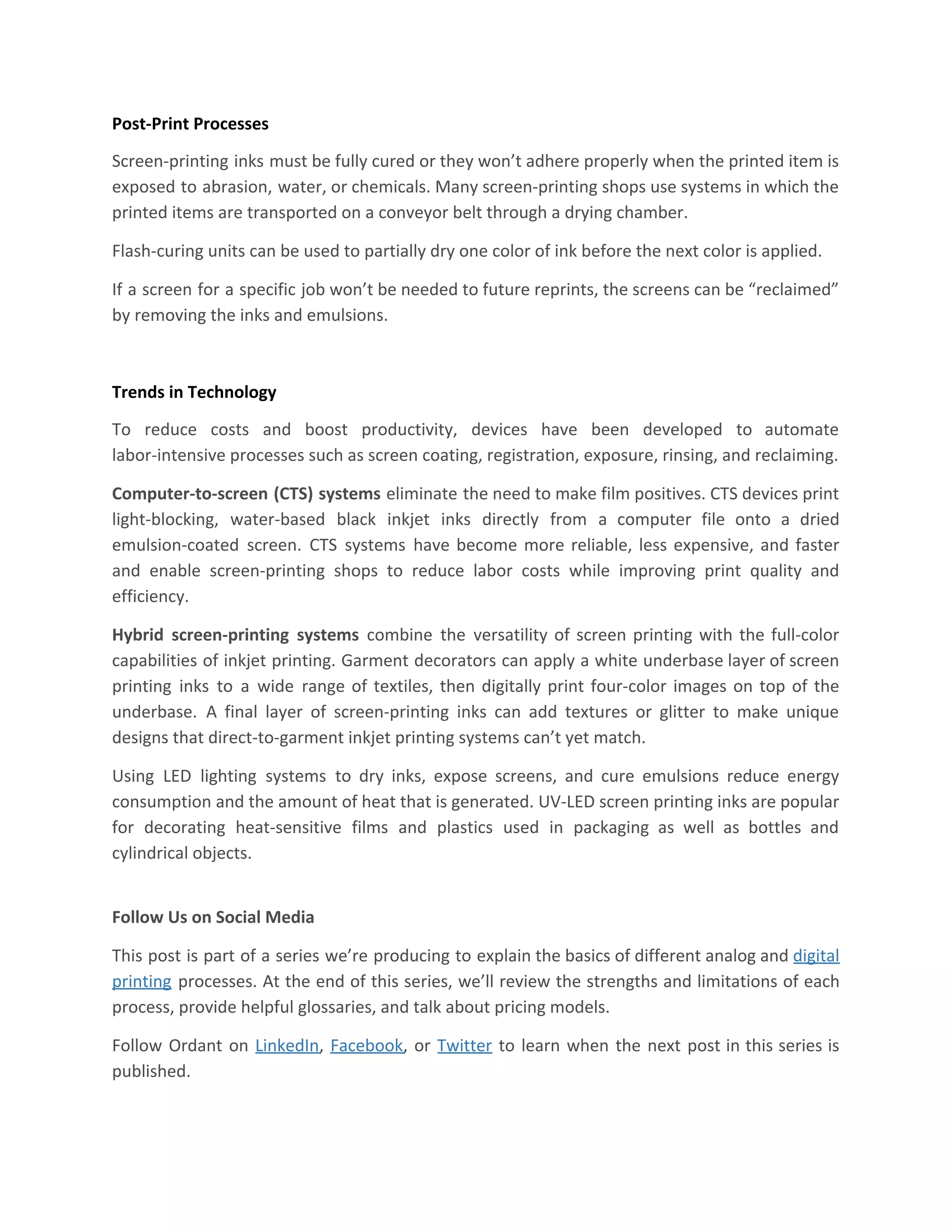 What is screen printing | PDF