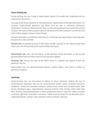 What is screen printing | PDF