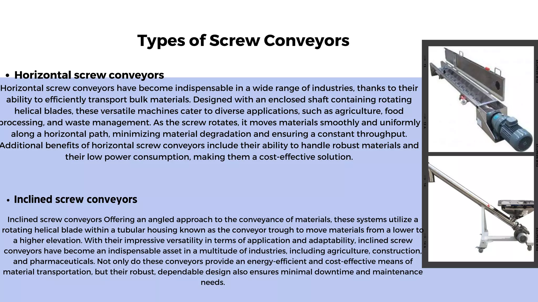 What is Screw Conveyor Used For | PDF