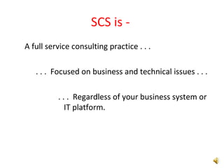 What Is SCS | PPT