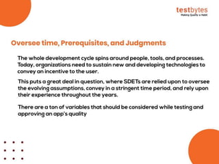 What is SDET? (Software Development Engineer in Test) | PPT