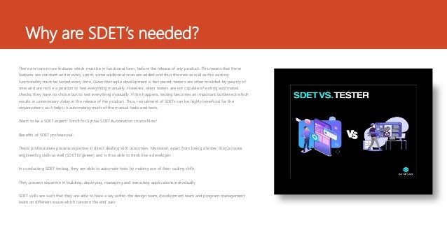 What is SDET The Role to Look For | PPTX | Business | Business and Finance