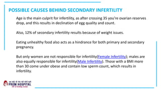 What is secondary infertility and its solution | PPTX