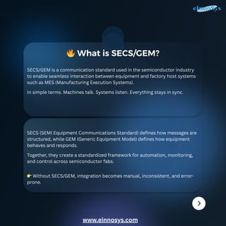 SECS/GEM Guide for Semiconductor Equipment | Faster Integration | PDF