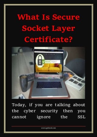What is secure socket layer certificate