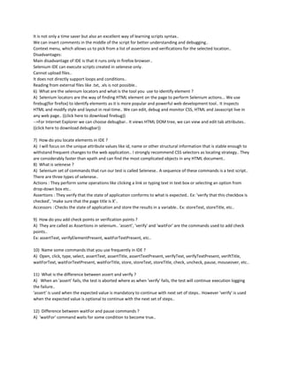 What is selenium | DOCX