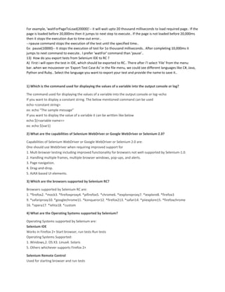 What is selenium | DOCX